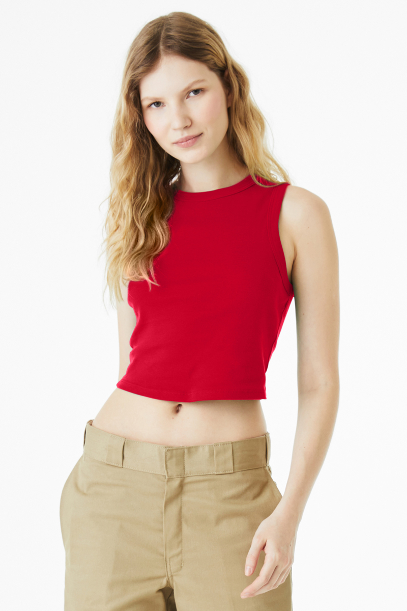 BELLA+CANVAS Women's Micro Rib Muscle Crop Tank | McCrearys-Tees-