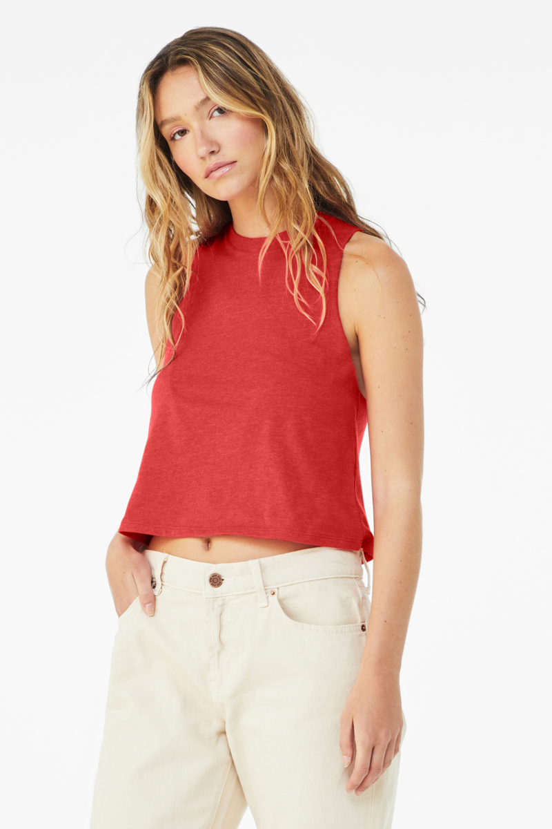 BELLA+CANVAS Women's Racerback Cropped Tank | McCrearys-Tees-
