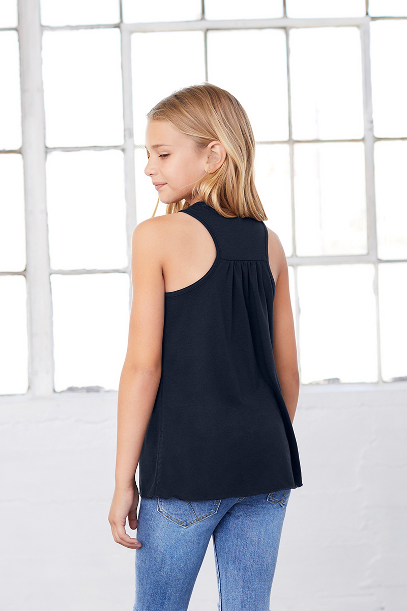 BELLA+CANVAS Youth Girl's Flowy Racerback Tank | McCrearys-Tees-